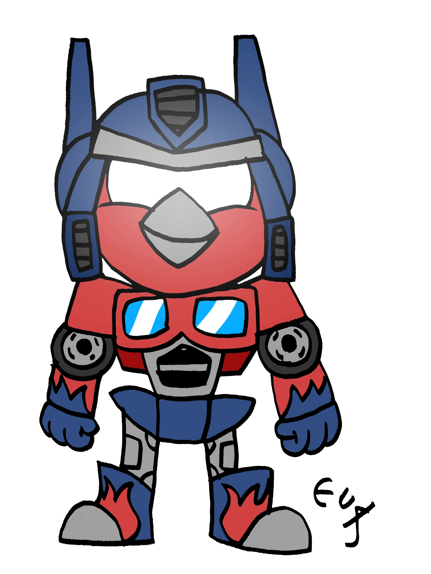 My drawing of Optimus Prime Red | Fandom
