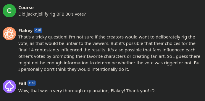 Did jacknjellify rig BFB 30's vote? | Fandom