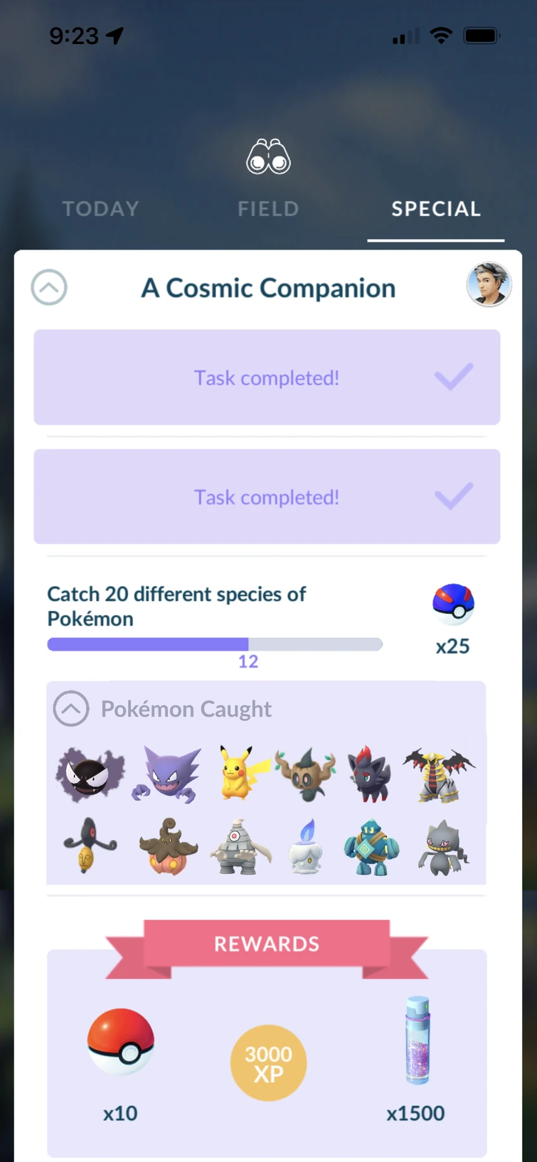 (Concept) drop-down list of Pokémon you’ve caught on catch X number of ...