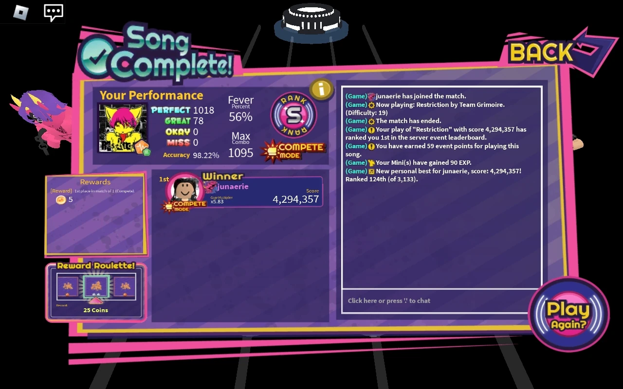 RoBeats! - Restriction (19) Full Combo (S-rank, 98.22% accuracy) | Fandom