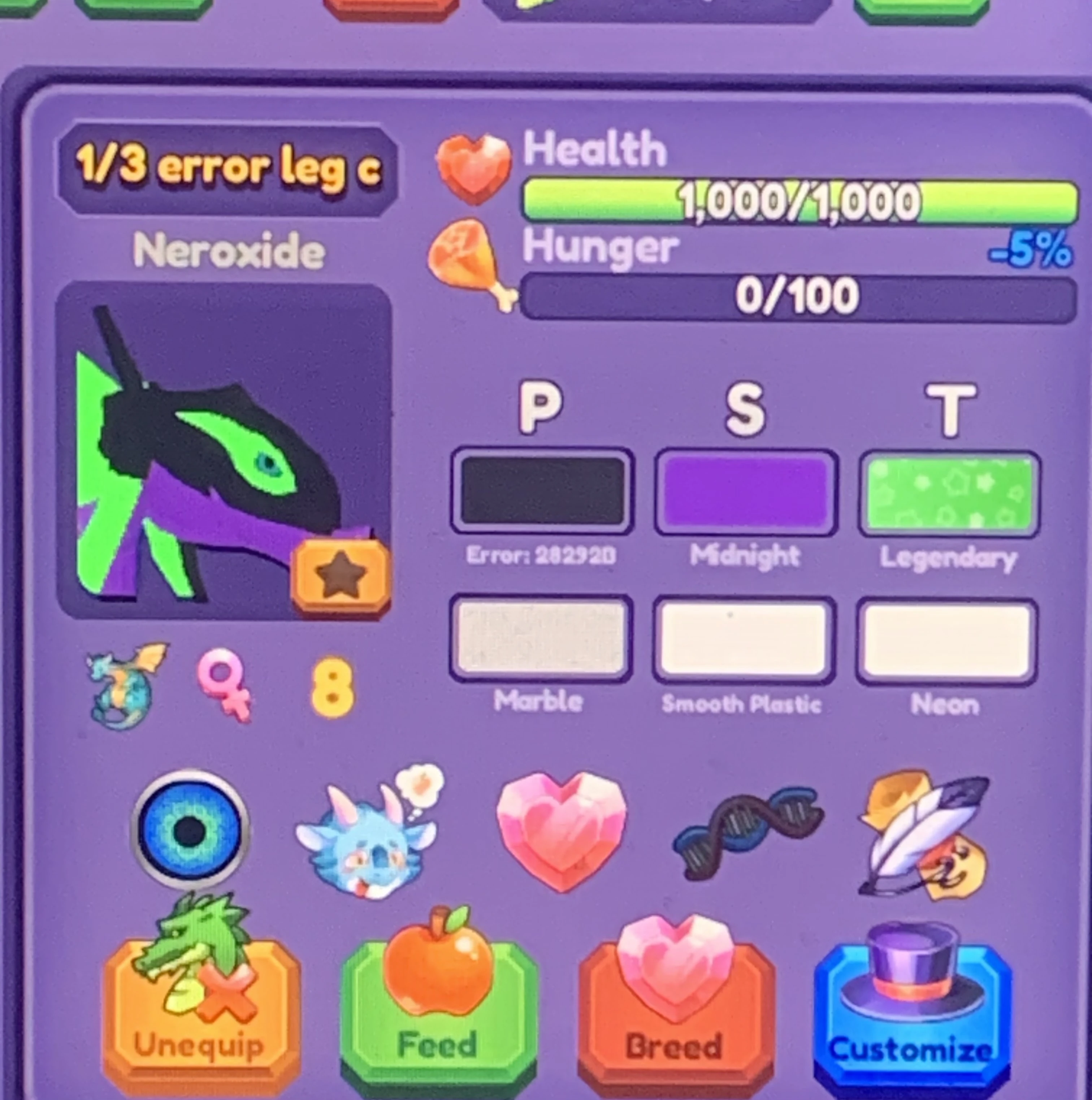 Trading 1/3 black error leg c nero | Fandom