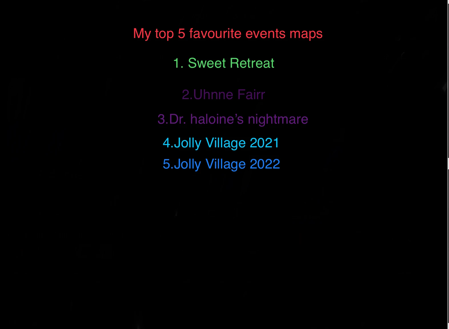 My favourite event maps | Fandom