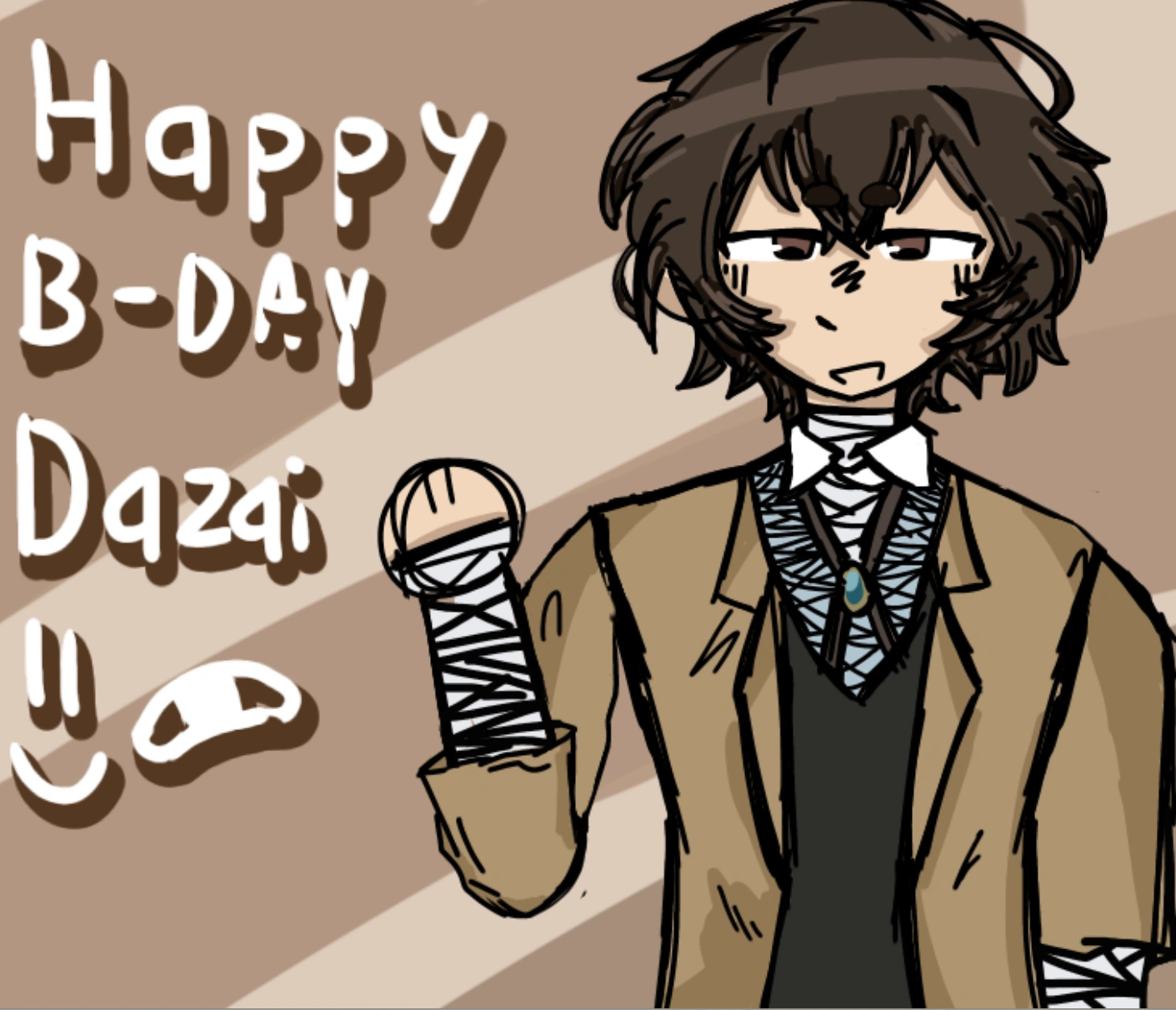 LOOK AT THIS DAZAI ART I MADE!!!! ( i’m new here i rlly like fyodor ...