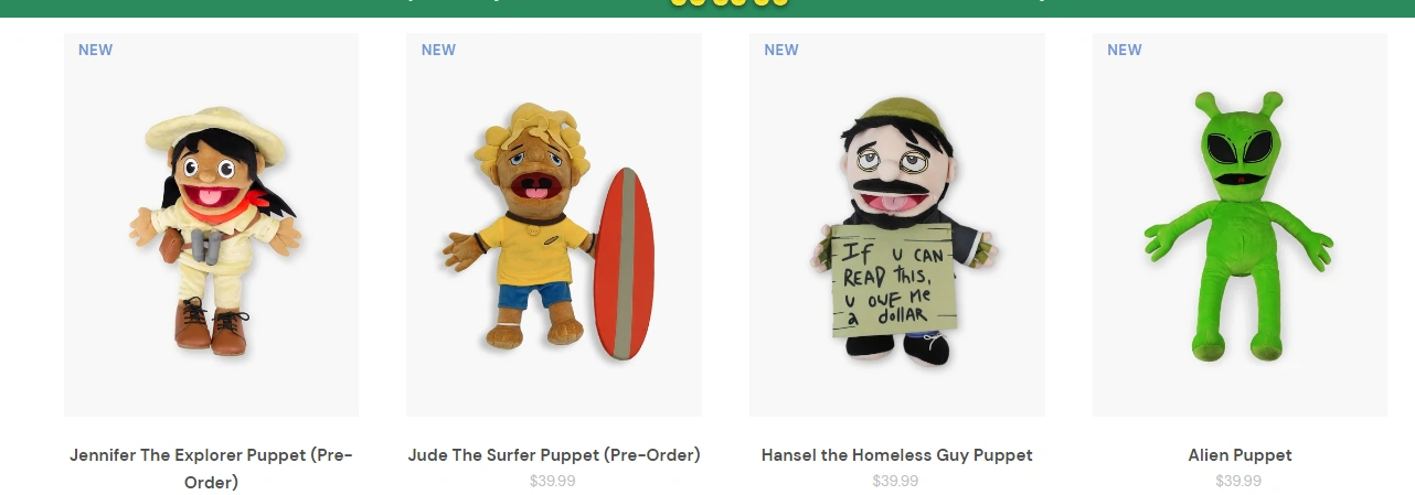 Some new puppets got added to the Merch Store today | Fandom