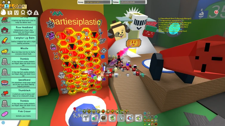 cant equip pink eraser beequip | Fandom