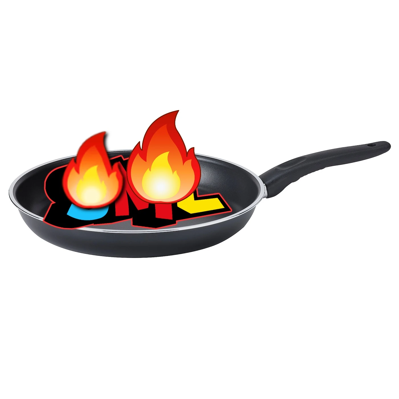 Based on this sentence below, SML was set on fire after I cooked it too ...