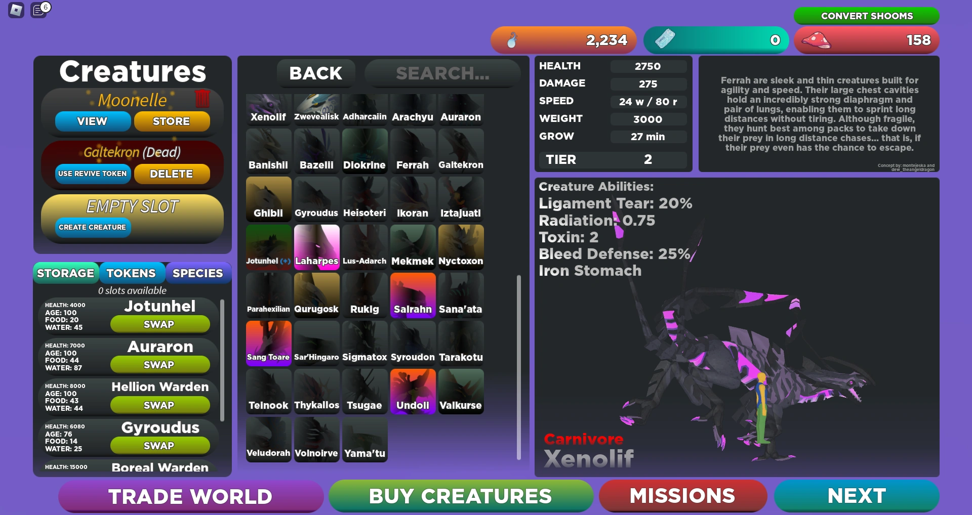 xenolif stole ferrah description | Fandom