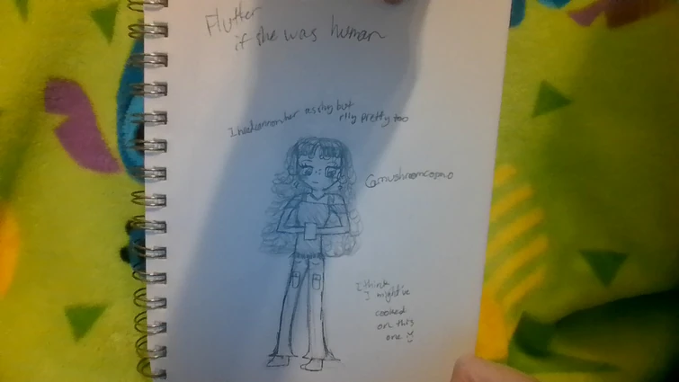 Flutter drawing as human! | Fandom