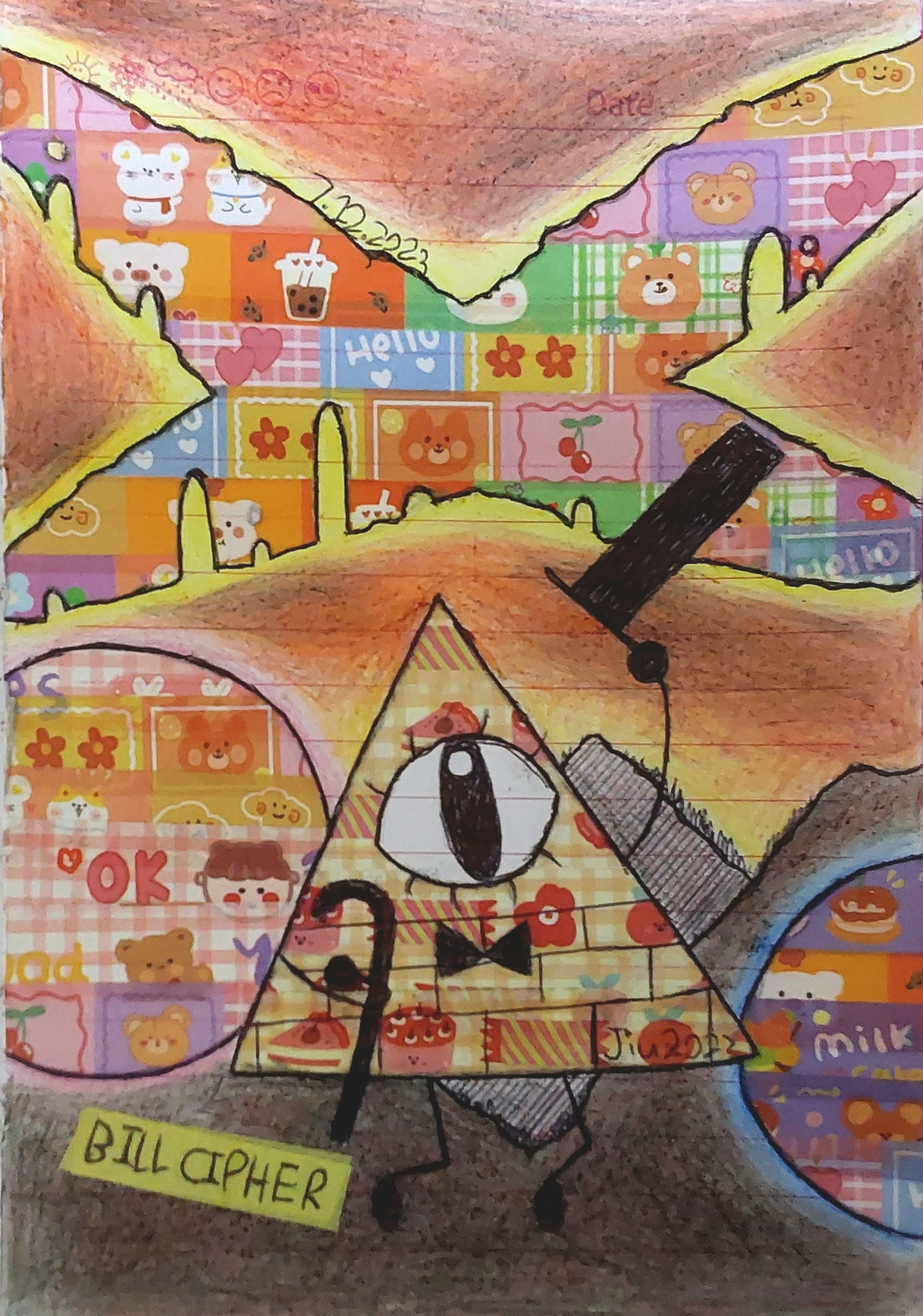 Time is dead and meaning has no meaning! (Bill Cipher Washi Tape Art) | Fandom