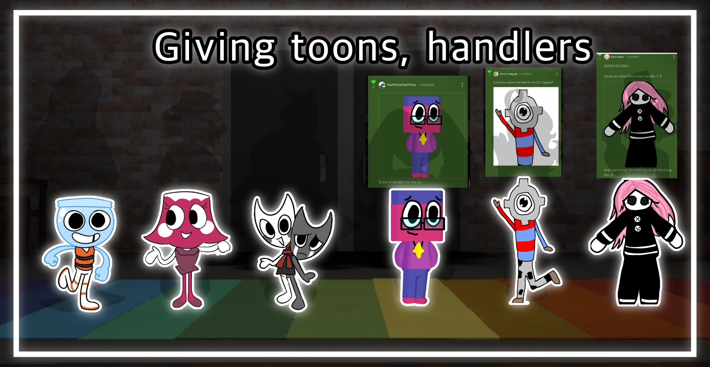 Giving toons, their handlers | Fandom