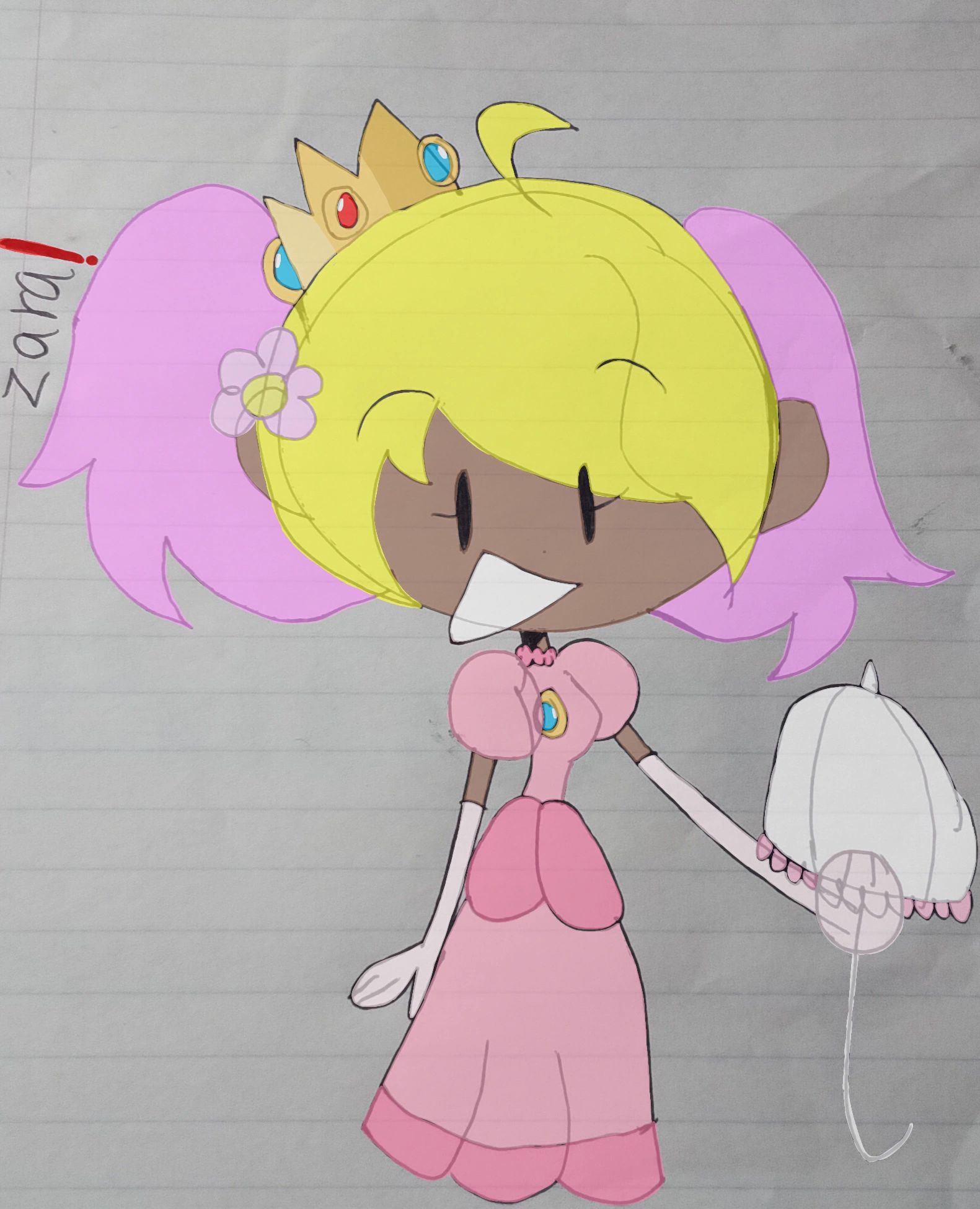 BFB Human Flower cosplaying as princess peach | Fandom