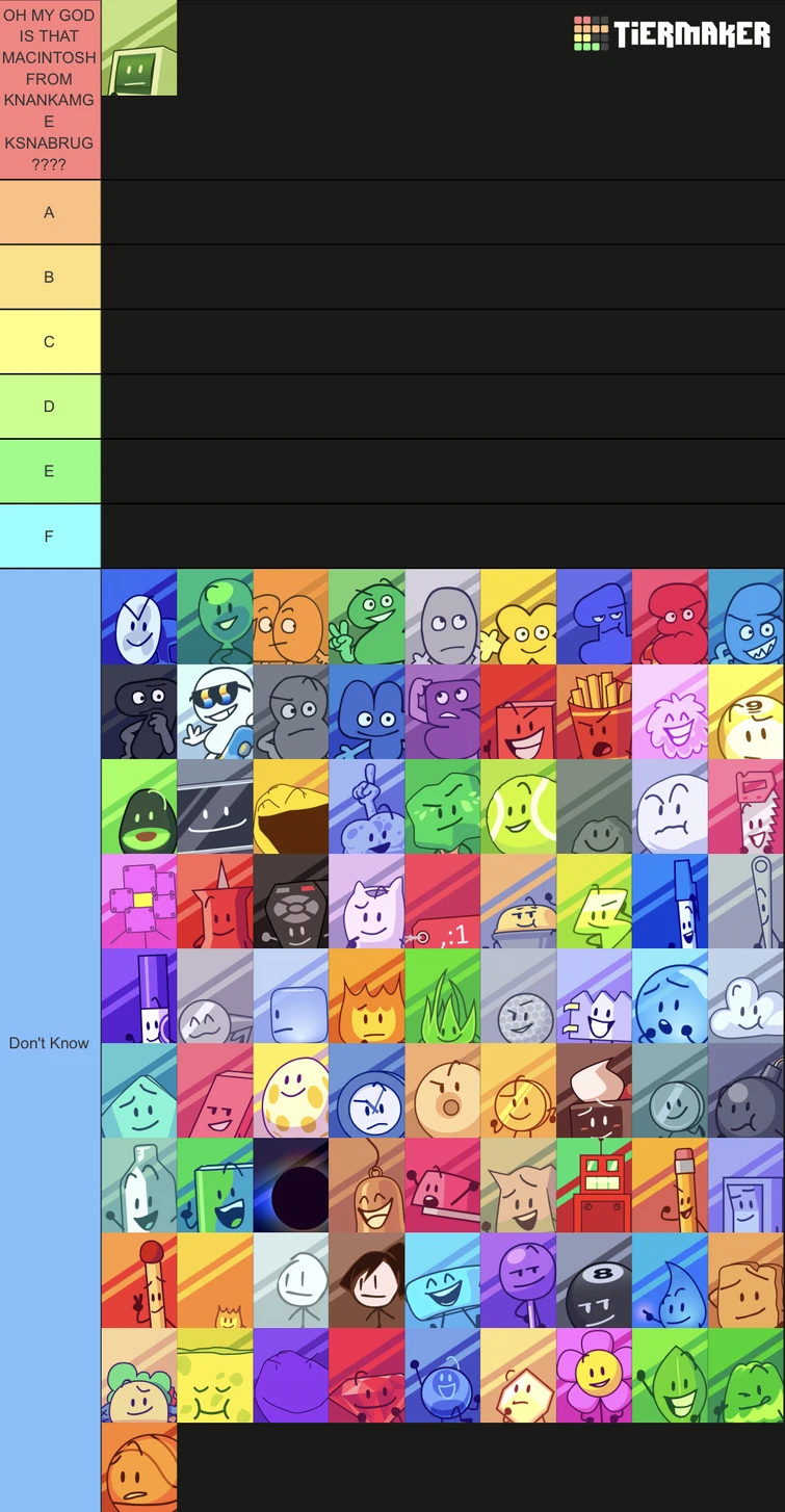 RATE MY BFDI TIER LIST 🔥🔥🔥🔥 | Fandom