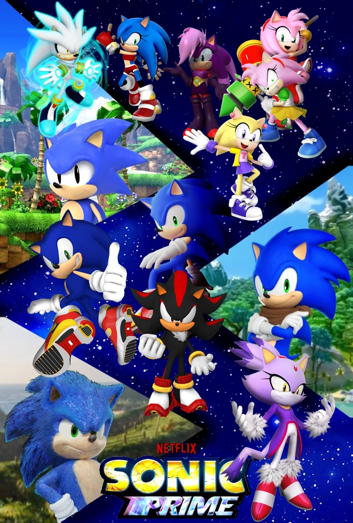 Mi portada Editada de sonic prime... inspirada en el spiderverso | Fandom