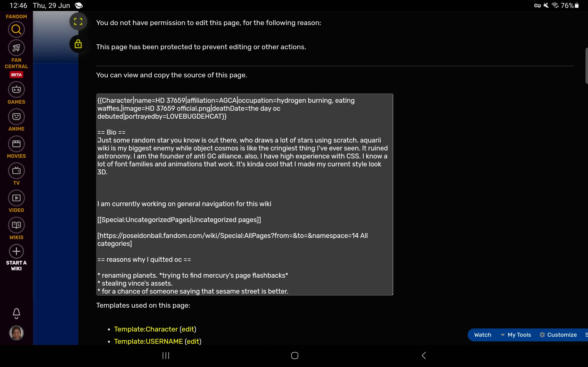 LOVEBUDGEHCAT's page leaked | Fandom
