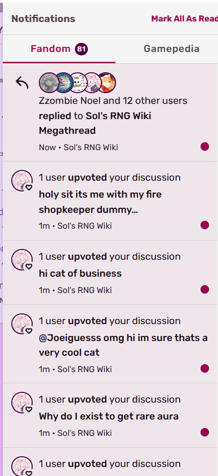 Sol's RNG Wiki Megathread | Fandom