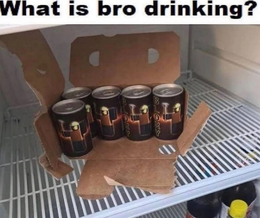 What is bro drinking? | Fandom