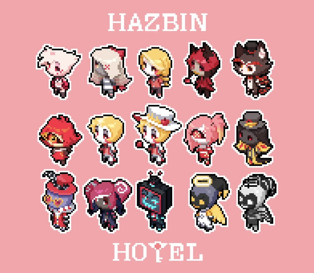 Hazbin hotel pixel art by nidy1028 | Fandom