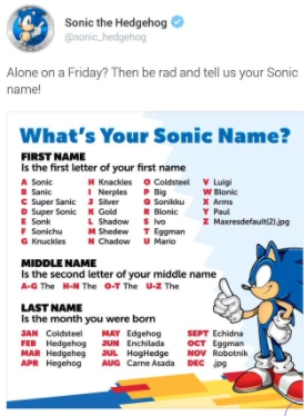 does anyone still believe the official sonic twitter actually posted ...