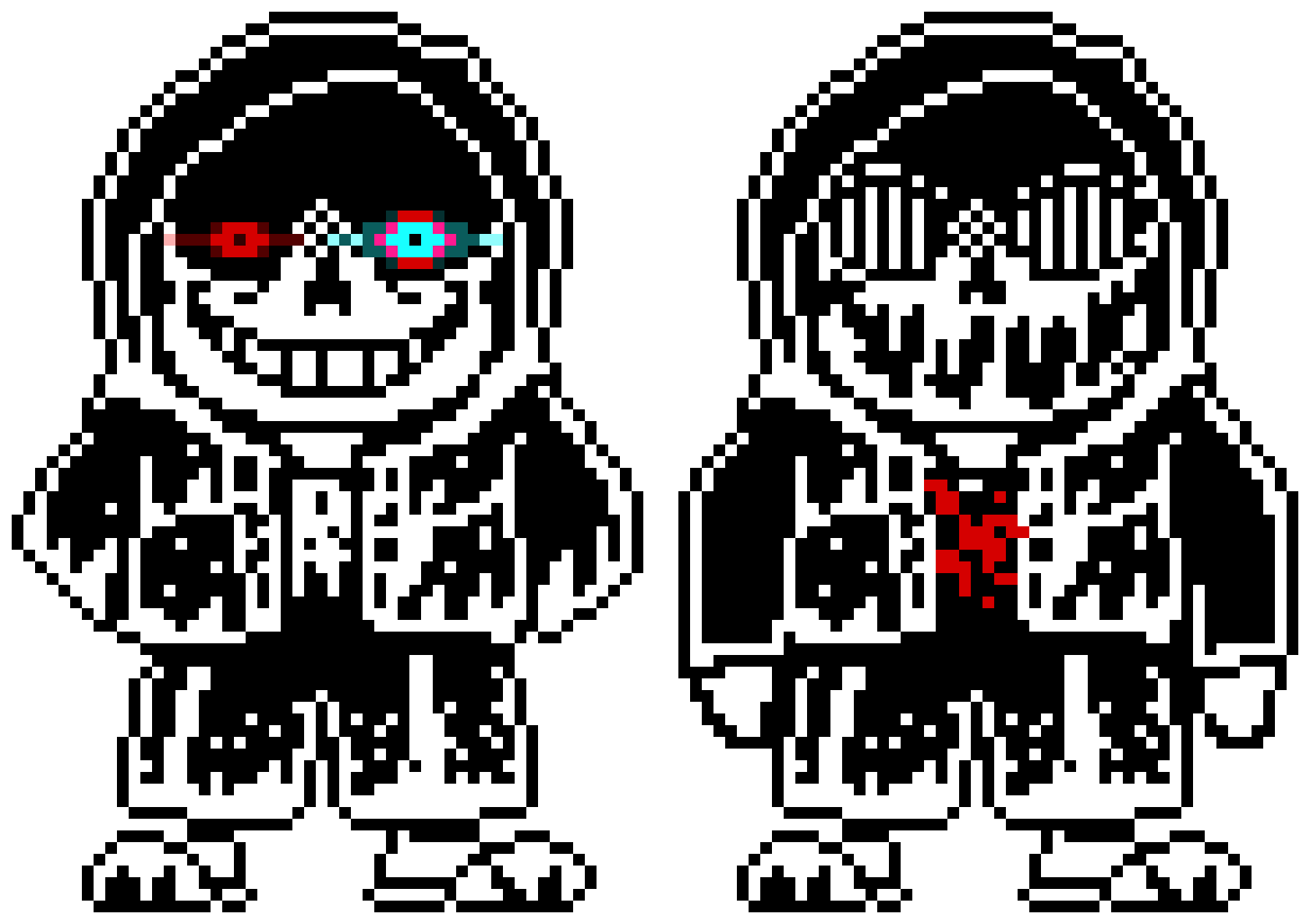 I made sprite edits for Duxablaze's Dusttale: Creepy Smile, I think I ...