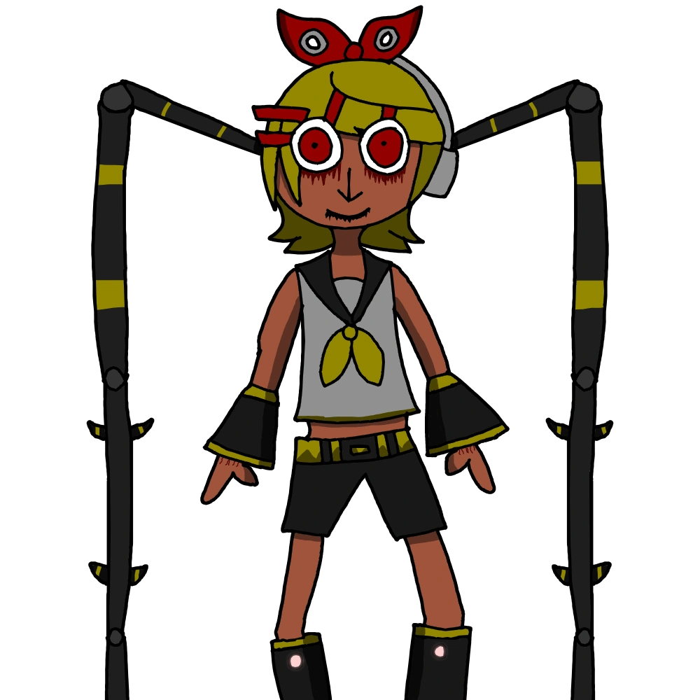 I made a creepy Rin because of Bacterial Contamination and how creepy ...