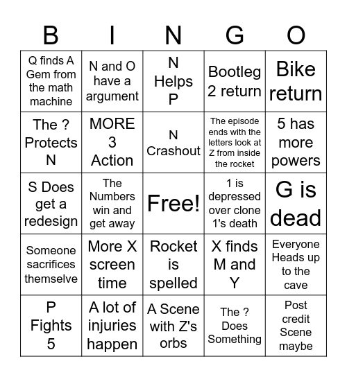 Random 5.2 bingo card I made | Fandom