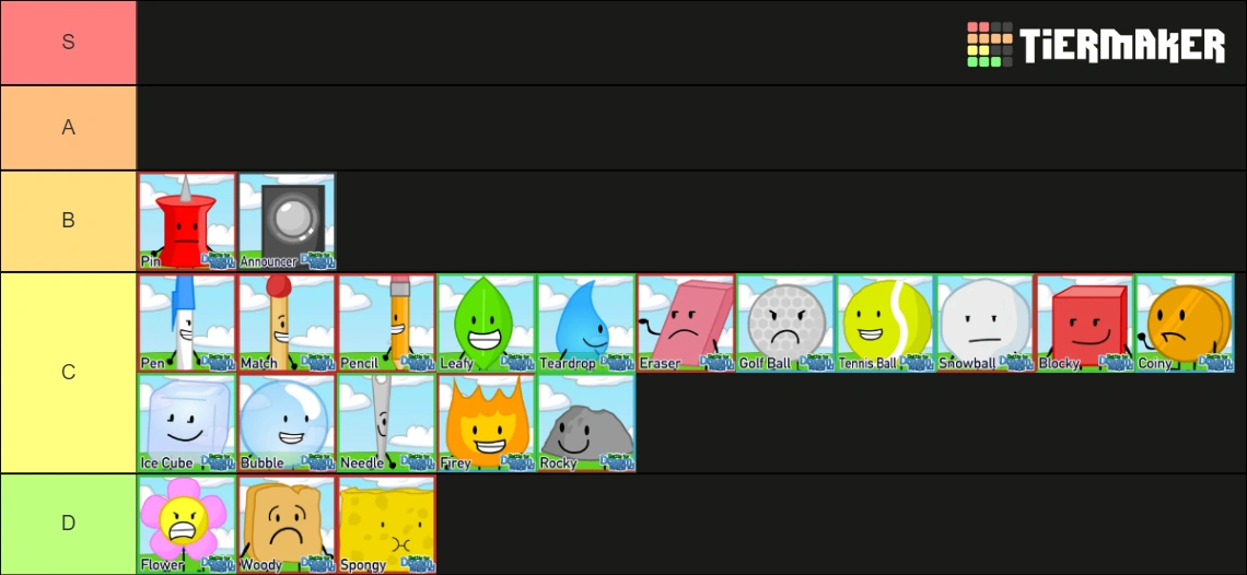 Rewatching BFDI to fix my tierlist: 2 | Fandom
