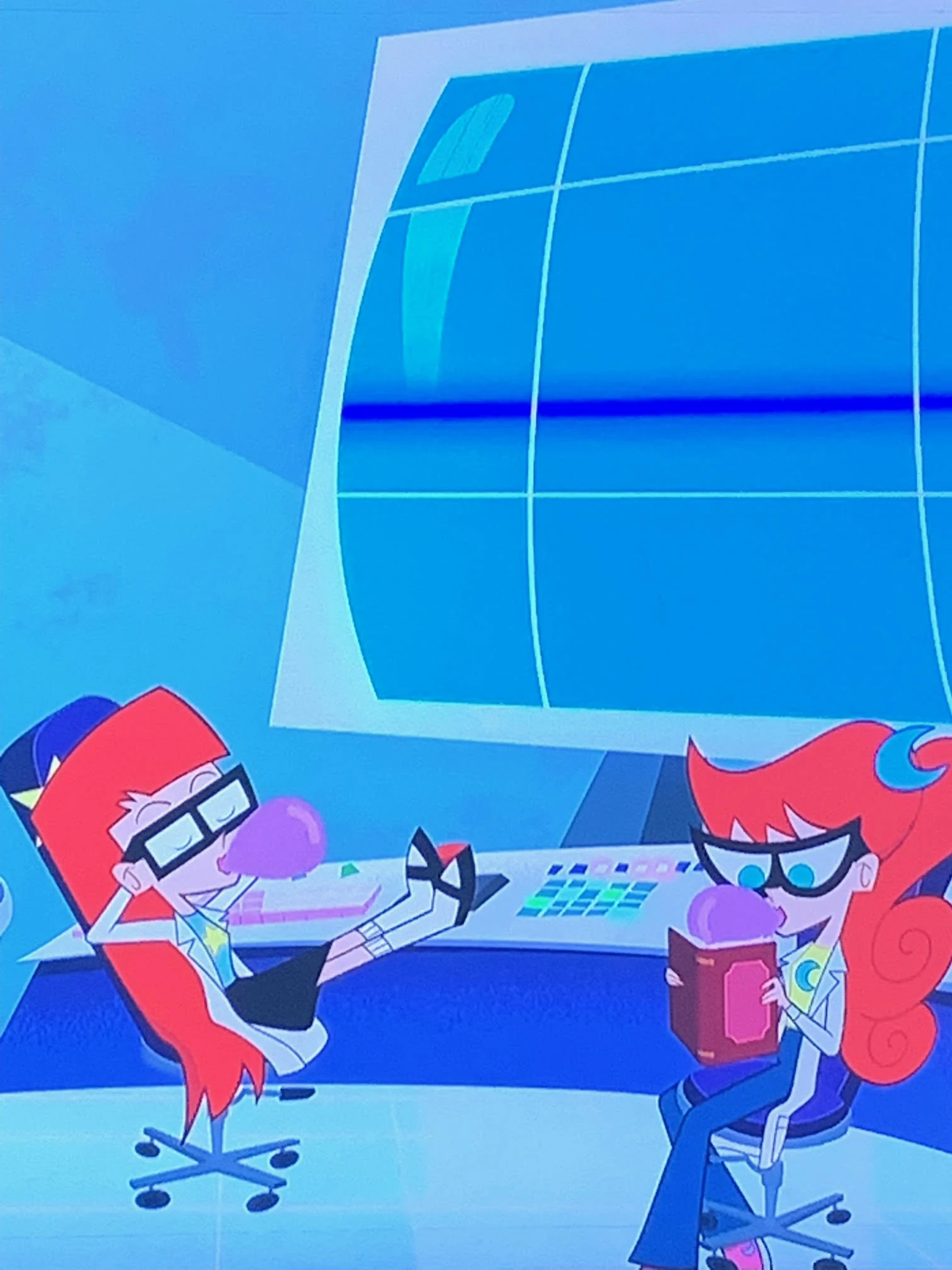 Susan and Mary are blowing Bubblegum (Grape Flavored satellite goop ...