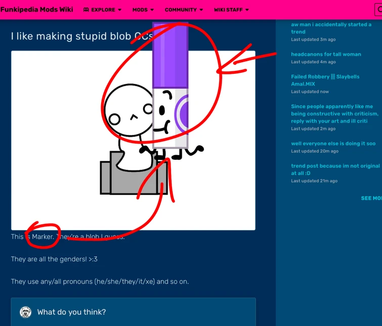 I like making stupid blob OCs :3 | Fandom