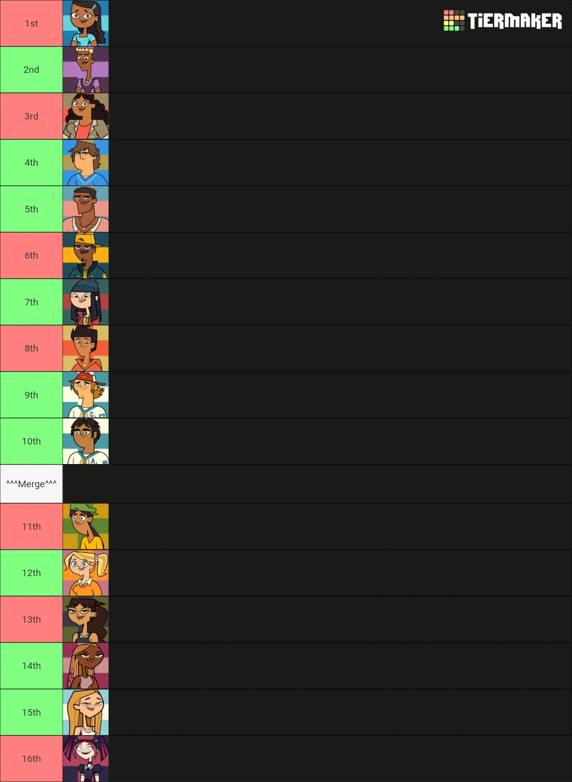 Total Drama Island Reboot Season 1 but a number generator decides who ...