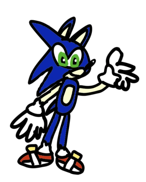 One of my first genuine attempt to draw Sonic digitally, well practice ...