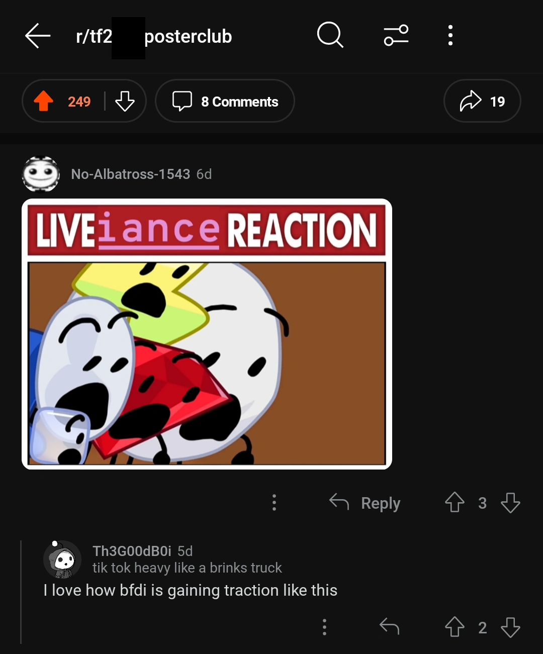 Found Bfdi on TF2 subreddit | Fandom