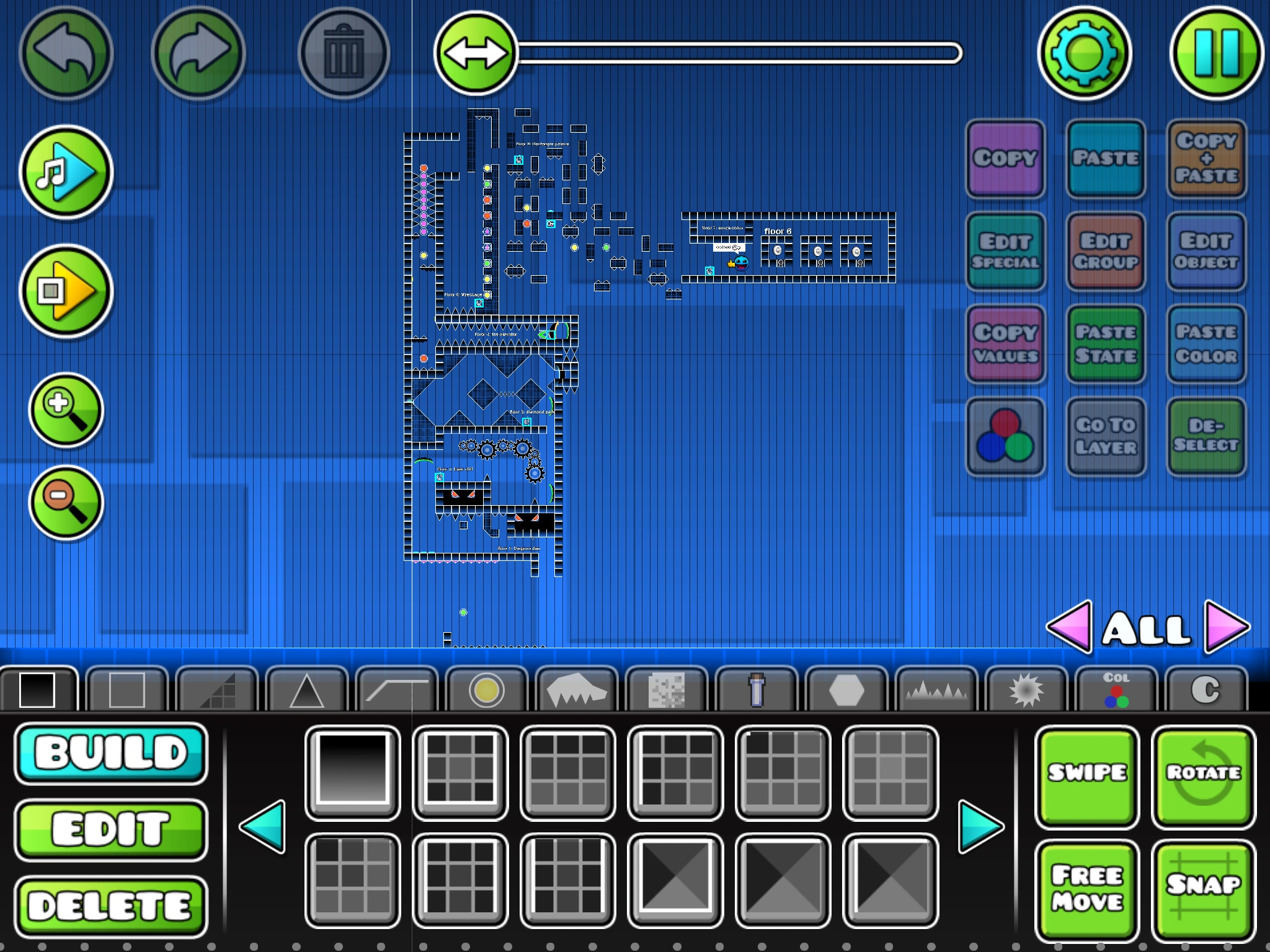 Updated progress on my gd platformer level | Fandom