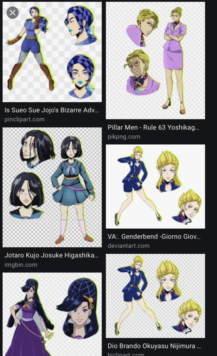 When ever I search any jojo related to google I keep seeing rule 63 ...