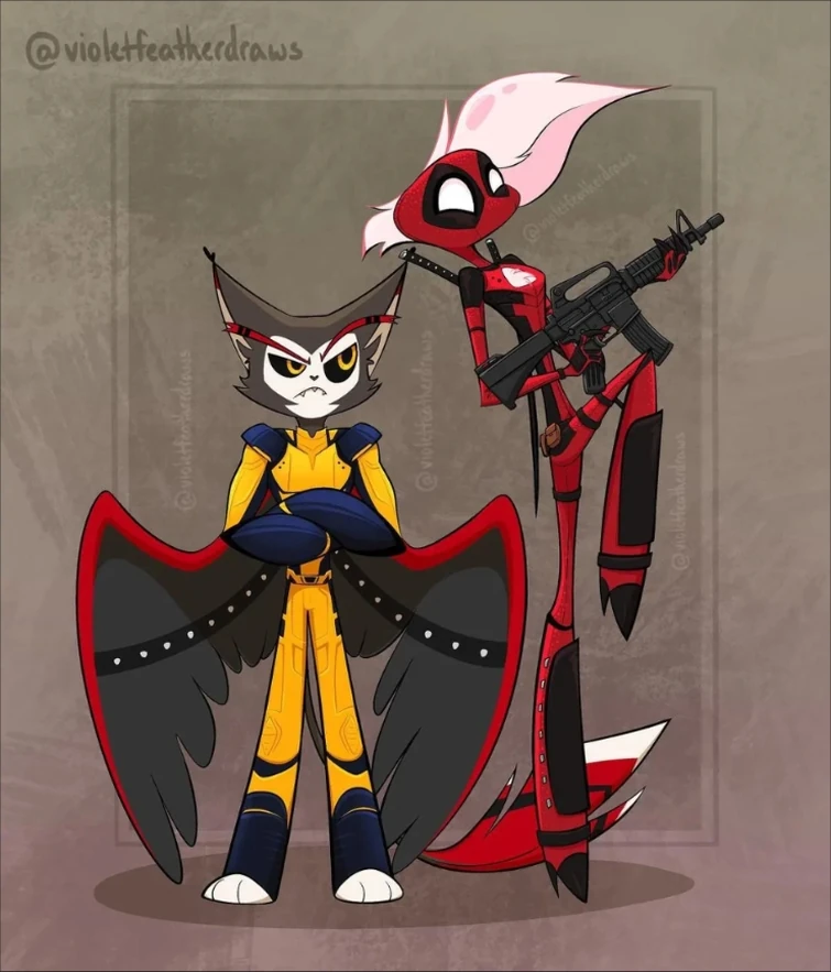 Angel Dust and husk as Deadpool and wolverine by Artist ...