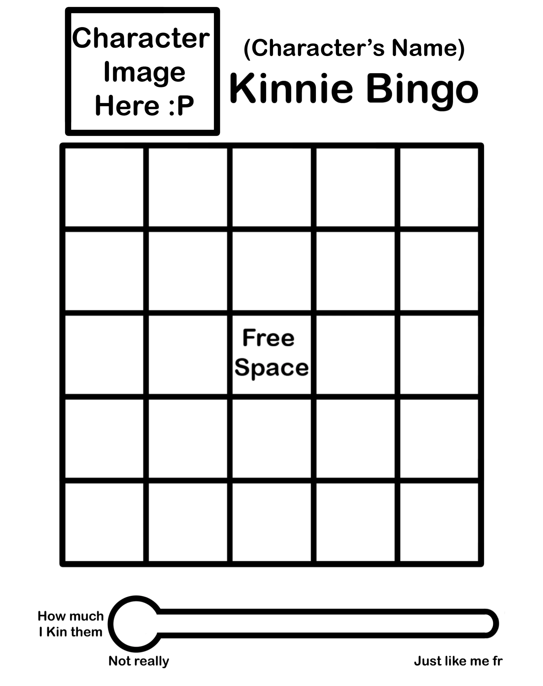 Making Custom Character Kinnie Bingo Cards | Fandom
