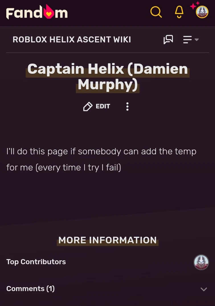 Can somebody add a blank template to the page that's tagged | Fandom