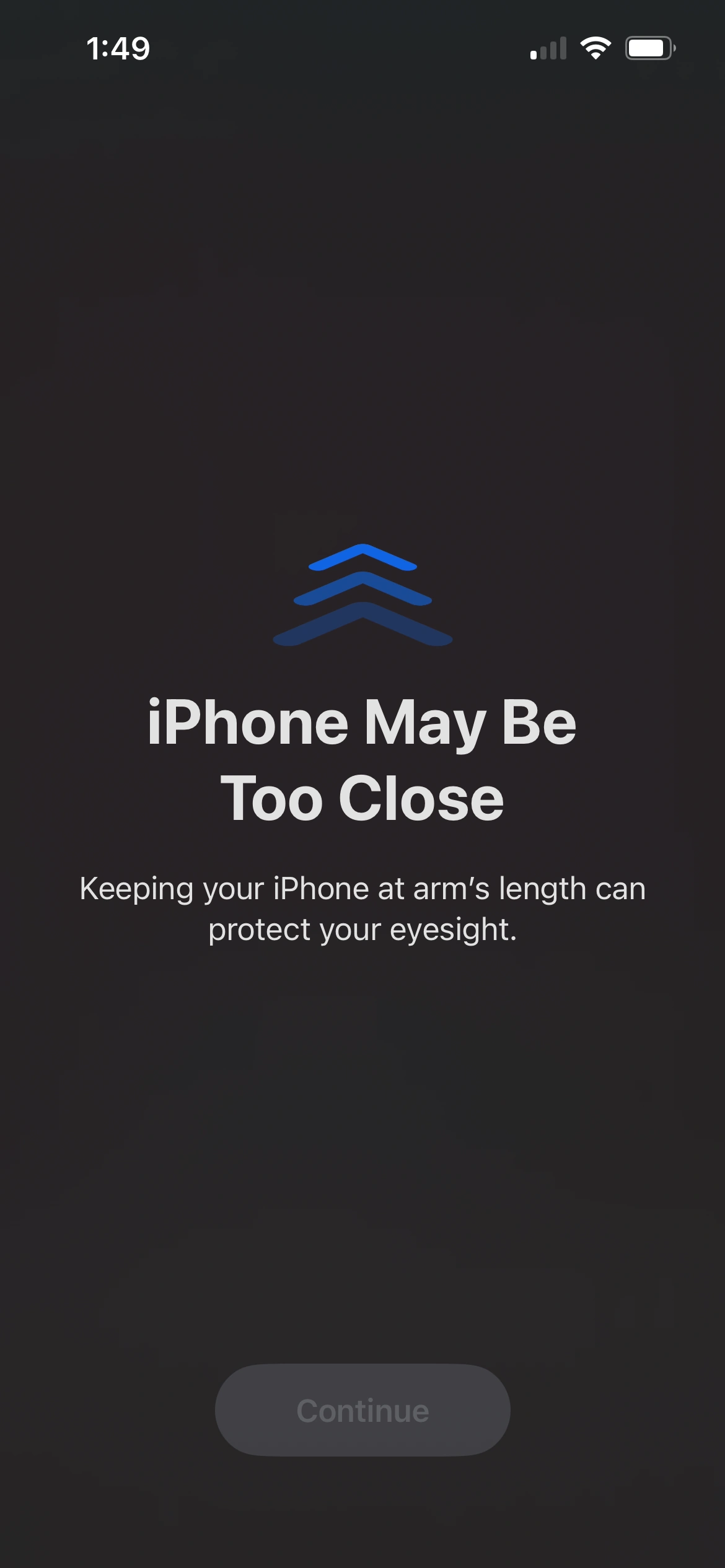 Anyone else have that “too close to screen” pop up | Fandom