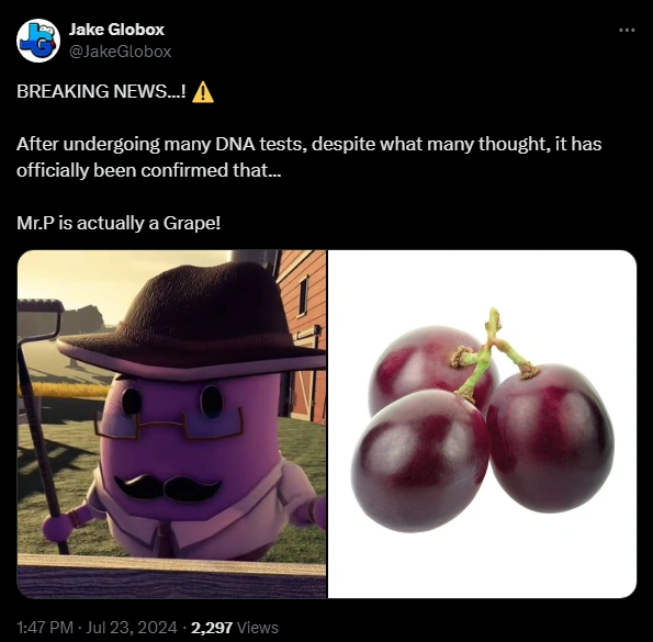 Mr.P is a... Grape!? | Fandom