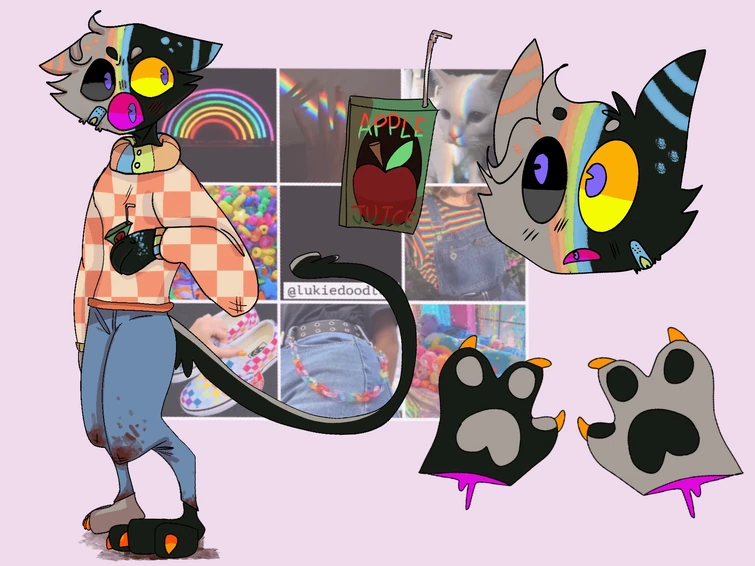 kidcore cat ref sheet (TW for eyes, bright colors) | Fandom