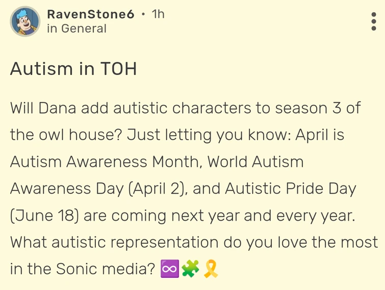 Autism in TOH | Fandom
