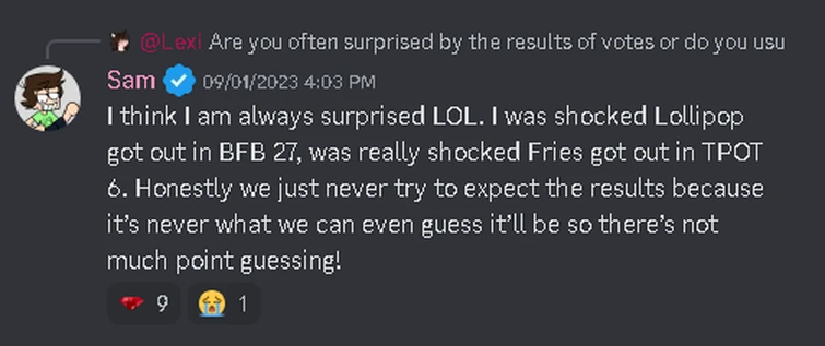 Looks like Sam himself wanted Fries to stay. | Fandom