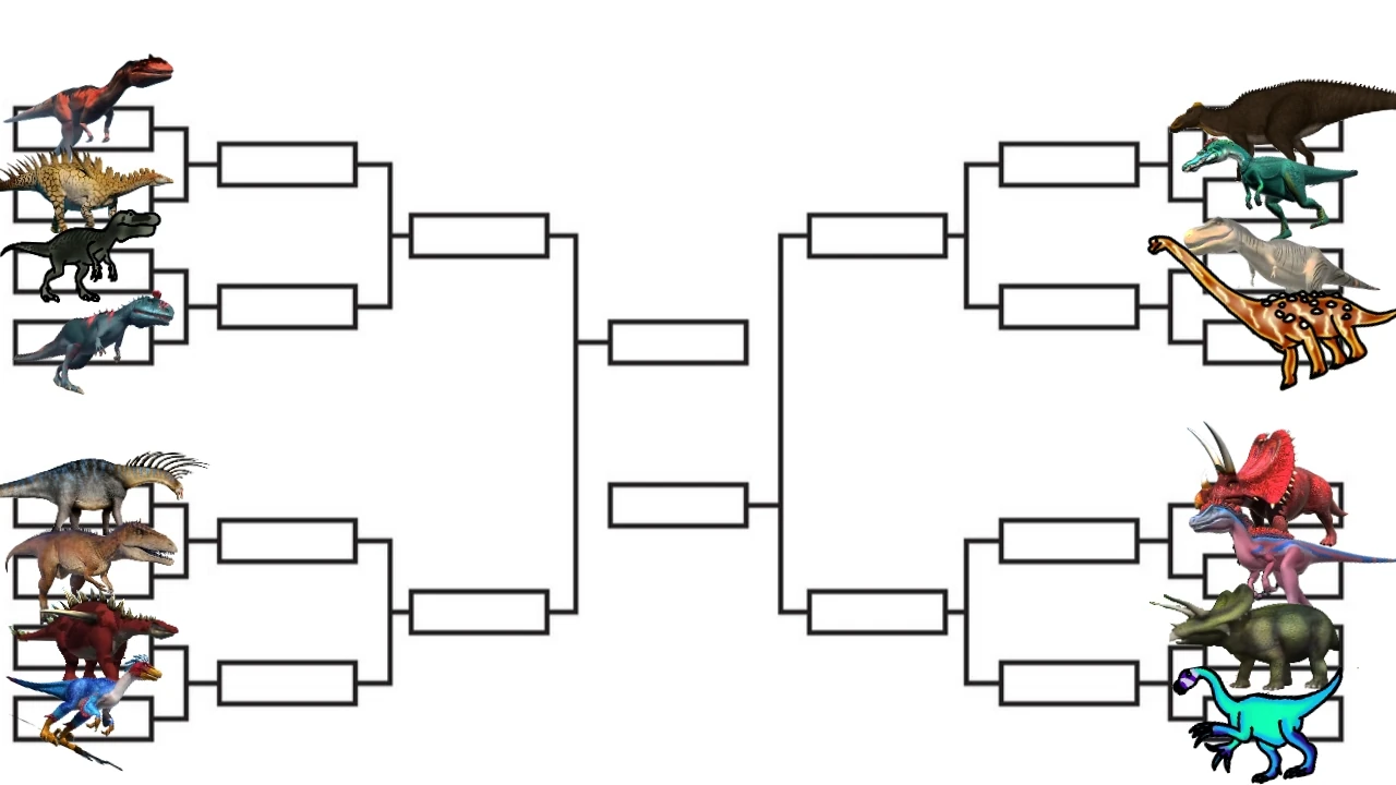 Heres my new tournament bracket of my new series aka as dinosaur ...