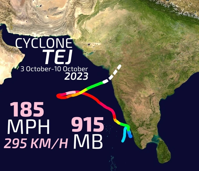 Cyclone Tej Track [HYPOTHETICAL] | Fandom