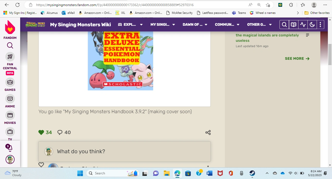 Wow. I really should make an MSM handbook | Fandom