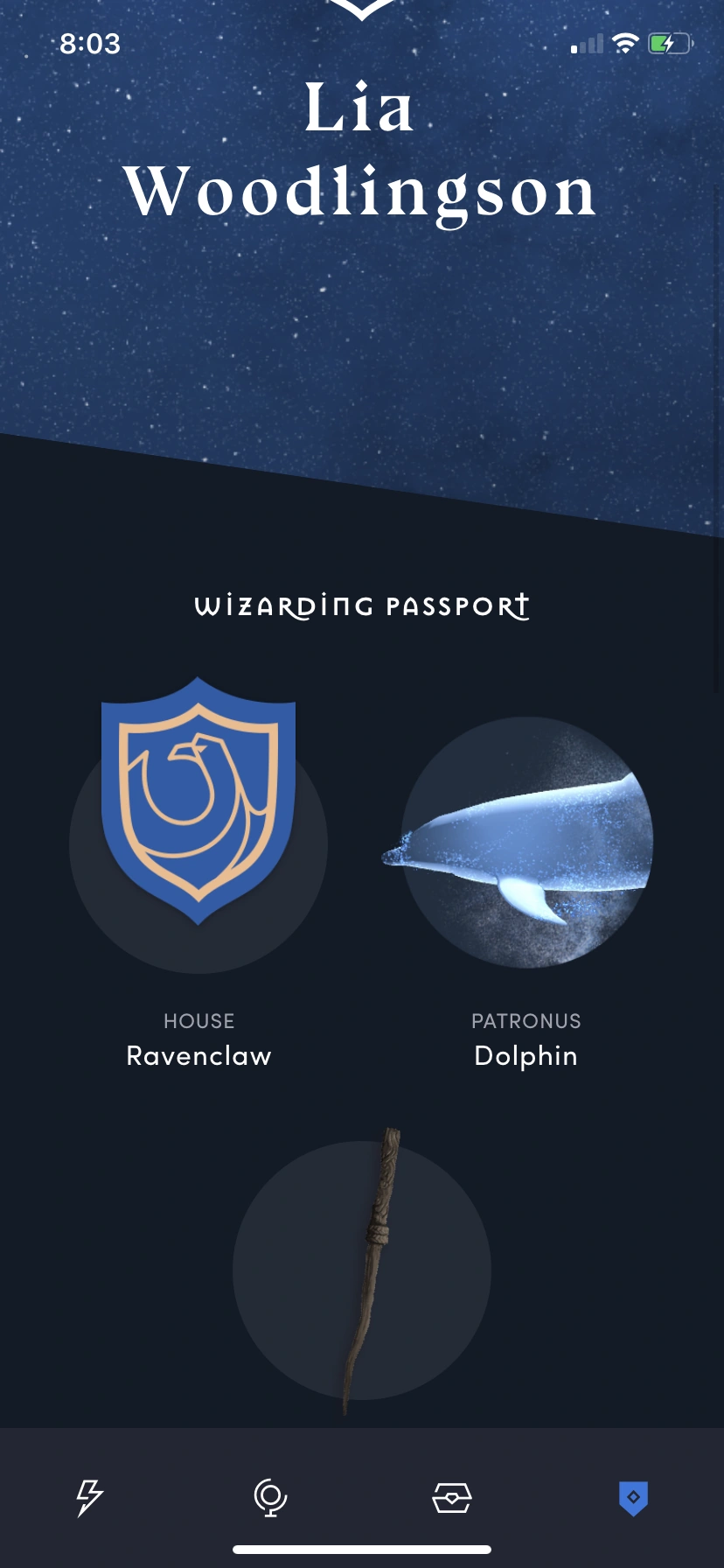 So uh I downloaded the wizarding world app and uh heres my passport ...