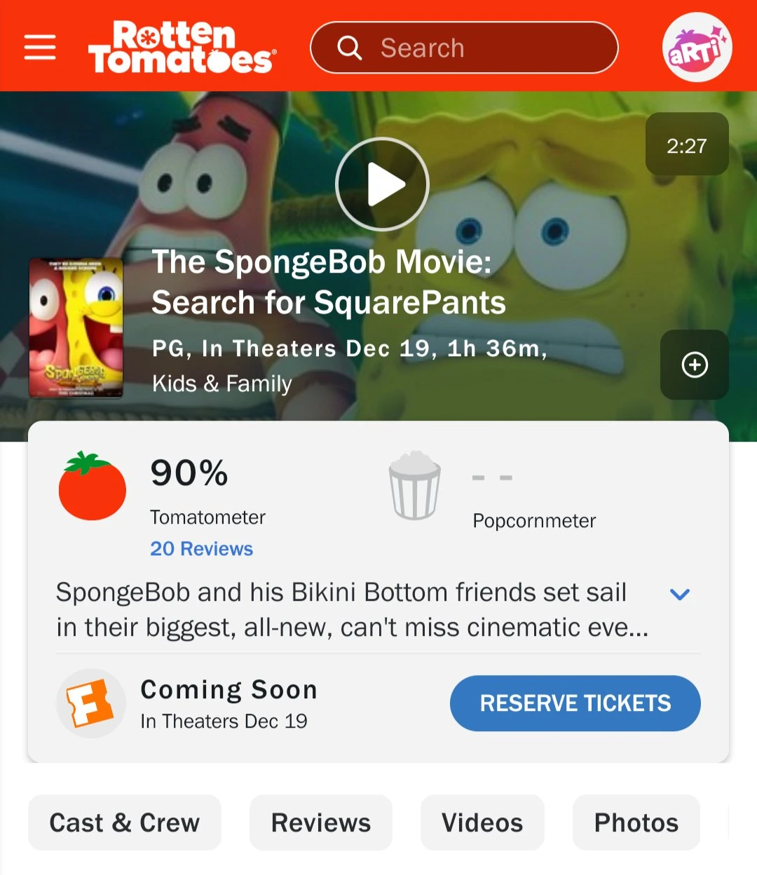 The SpongeBob Movie: Search for SquarePants’ debuts with a 90% critic ...