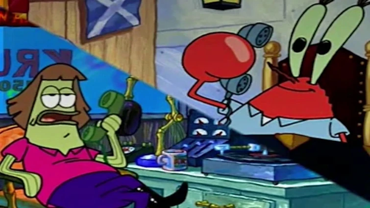 What do you think is being said over the telephone when Mr. Krabs says Beep Boop Bop Boop Boop ...