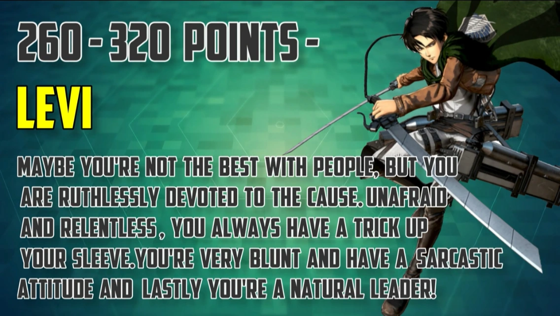 I took an aot character quiz | Fandom