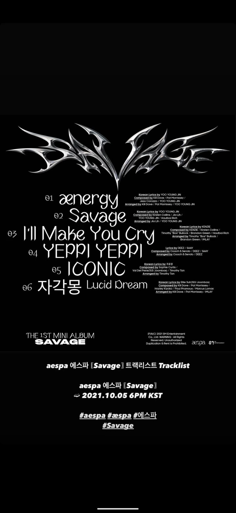 TRI.BE Comeback Schedule and Aespa Tracklist | Fandom