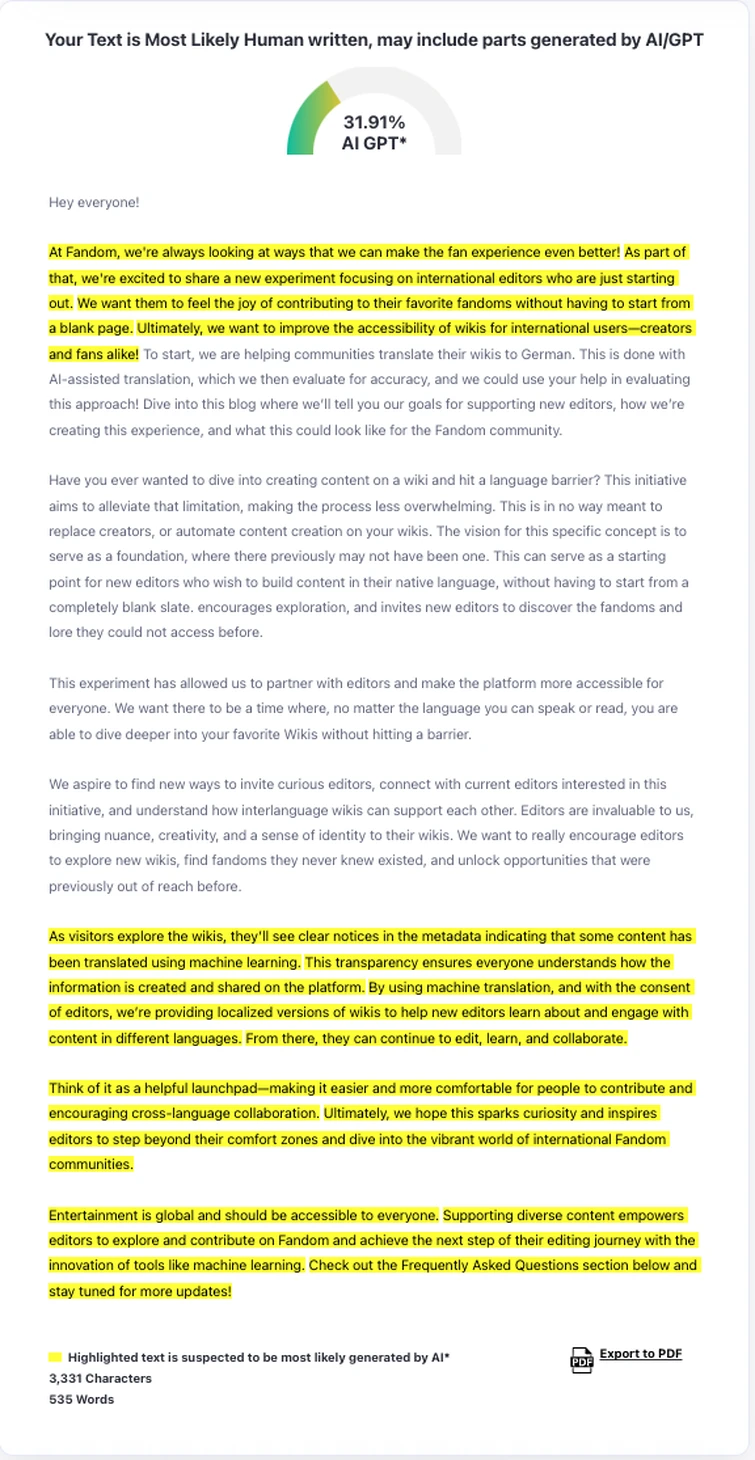 Fandom using AI translation on all wikis | Fandom